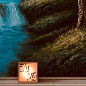 Chinese Calligraphy Light Box – LED Paper Lantern Art With Drink Wine ...