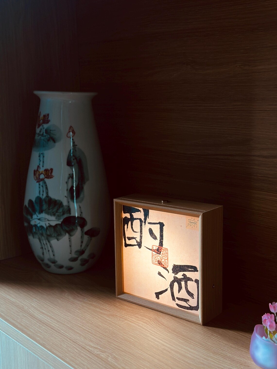 Chinese Calligraphy Light Box – LED Paper Lantern Art With Drink Wine ...