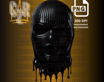 White Drippings Ski Mask Png - Gangsta Png - Streetwear Png - Gangster ...
