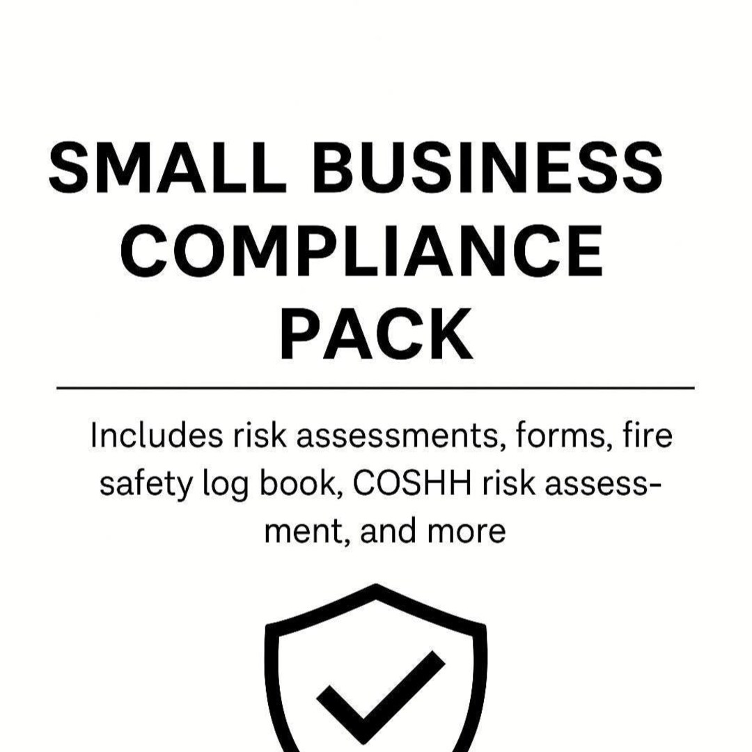 Printable Small Business Safety Workbook - UK Risk Assessment, Fire Log ...