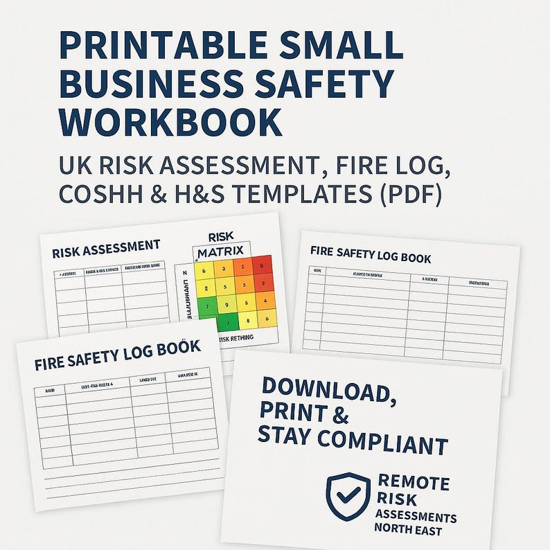 Fire Risk Assessment Template (PDF + Word) Printable Fire Safety Form ...