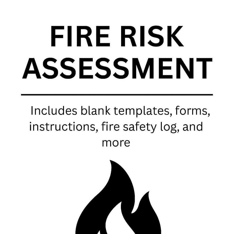 Fire Risk Assessment Template (PDF + Word) Printable Fire Safety Form ...