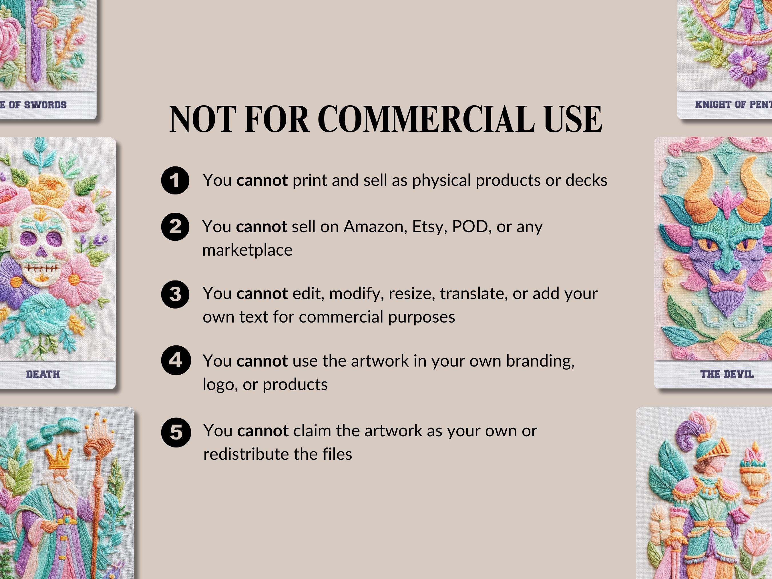 Printable Spring Embroidery Tarot Deck Cards Tarot for Beginners Floral ...
