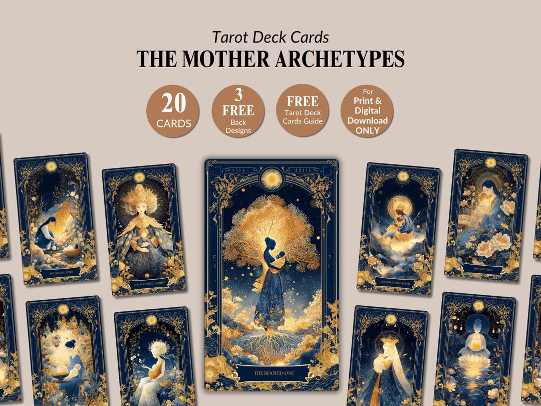 Printable Mother Card Archetypes Tarot Deck Bundle Spiritual Collection ...