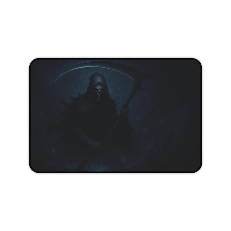 Grim Reaper Desk Mat: Gothic Dark Art Mousepad for Gamers - Etsy