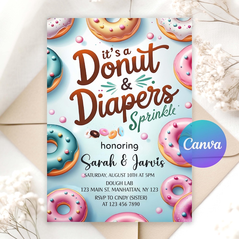 Donut Invitation - Etsy