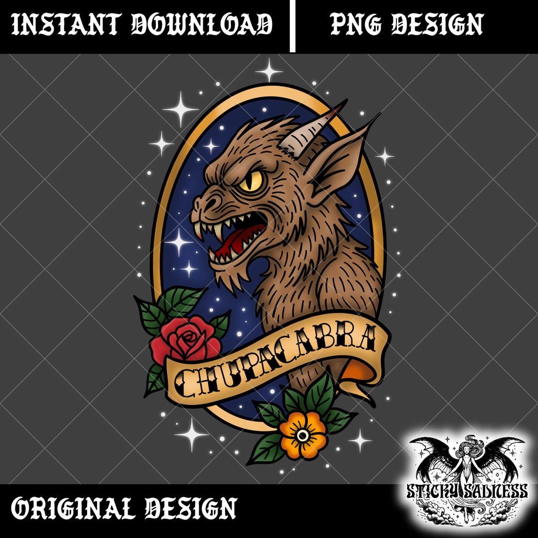Chupacabra PNG, Tattoo Cryptid Frame Clipart, Alternative Traditional ...