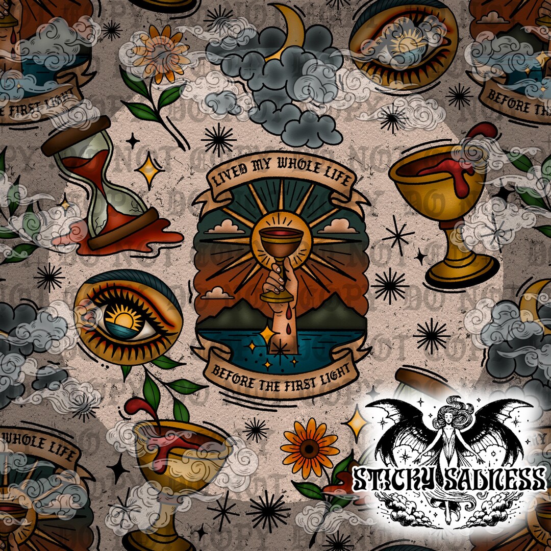 Tan First Light Seamless Pattern, Musically Inspired Digital Download ...