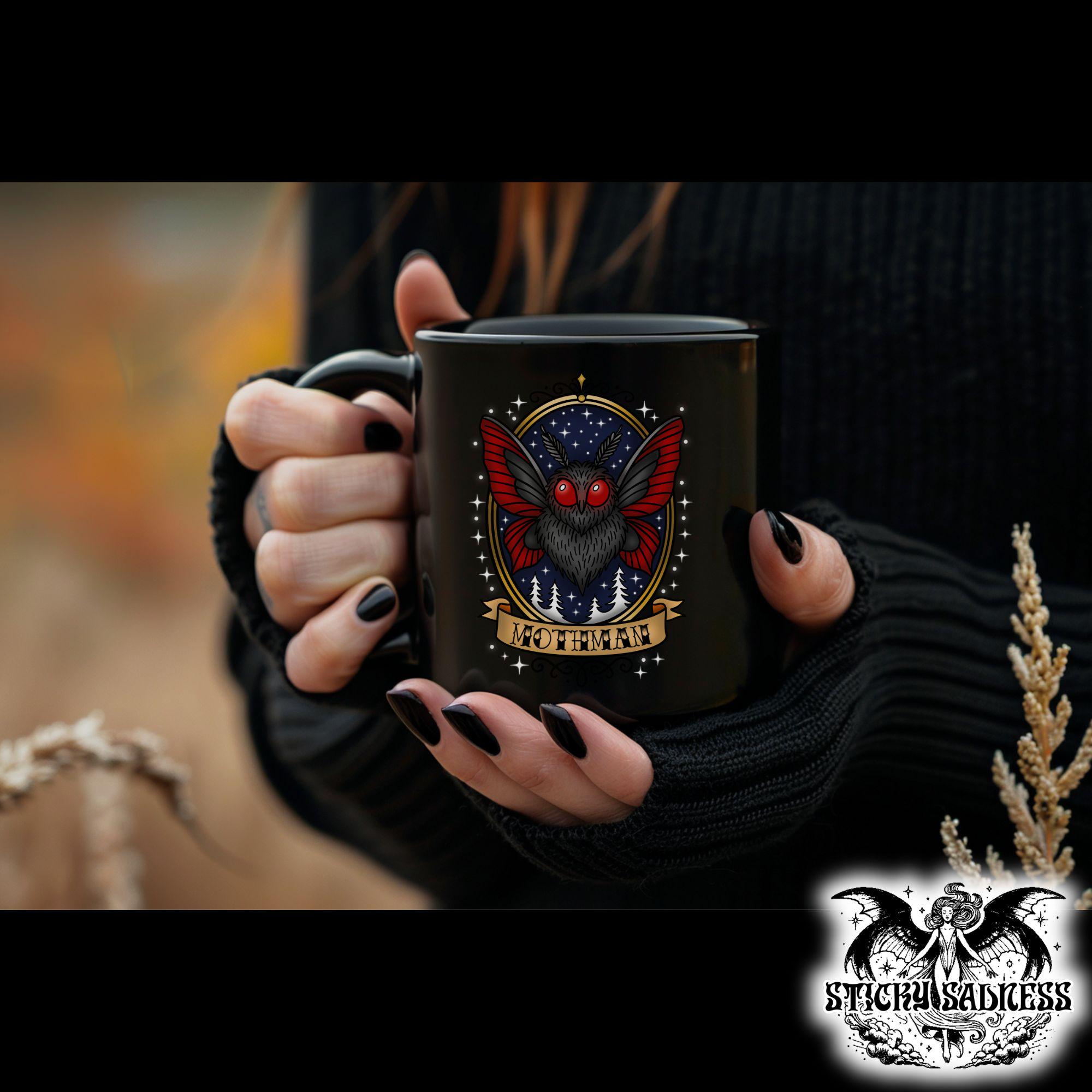 Mothman PNG, Tattoo Cryptid Frame Clipart, Alternative Traditional ...