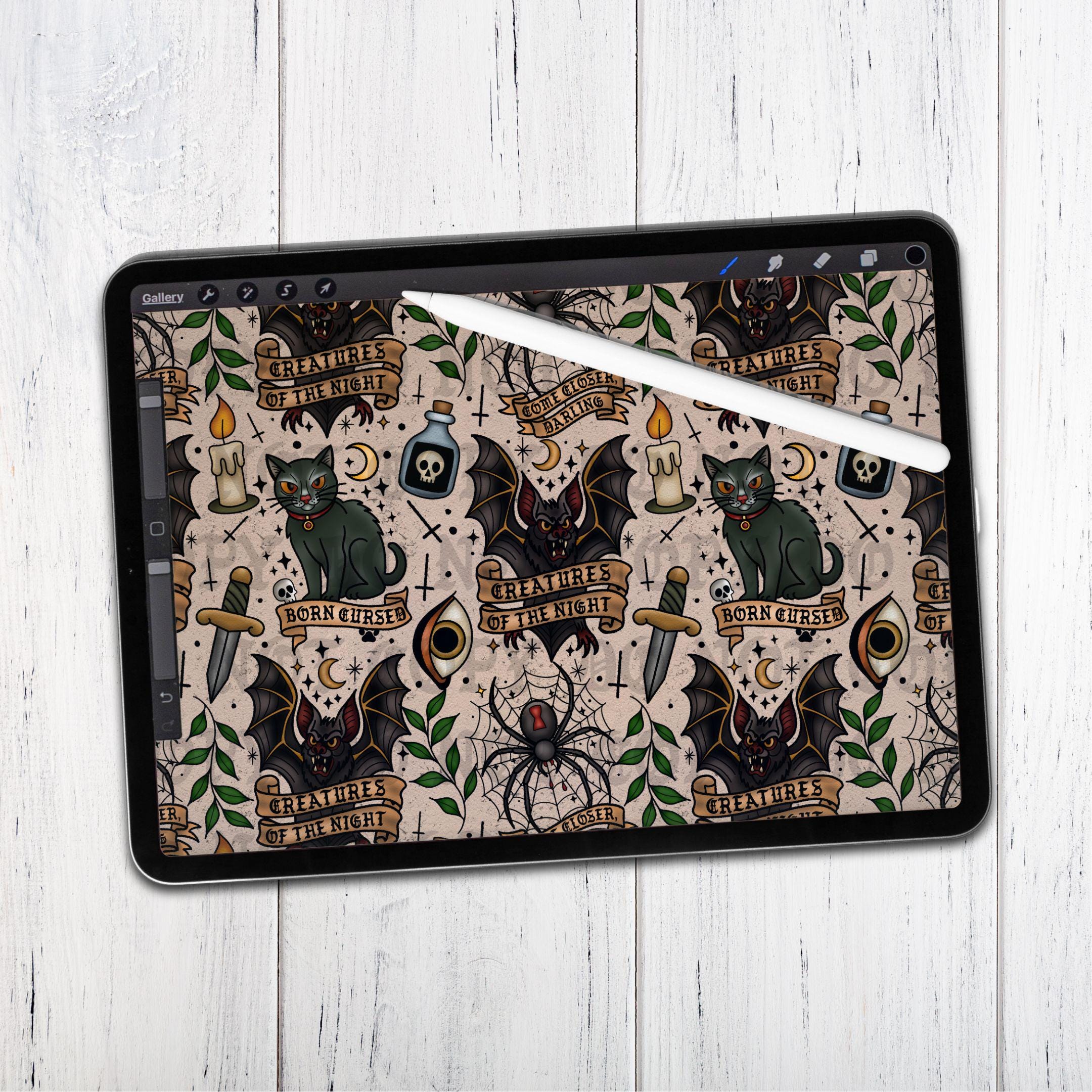 Tan Nocturnus Tattoo Flash Pattern PNG, Creatures of the Night, Occult ...