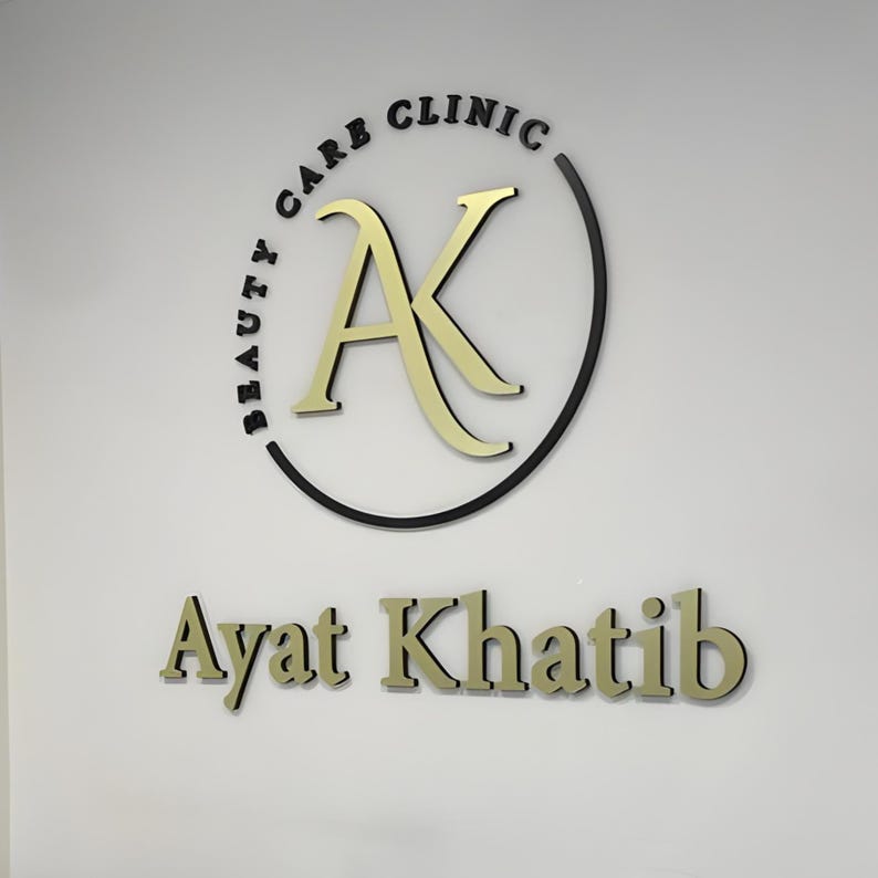 Salon Decor Sign, Laser Cut Sign, Custom Business Sign, Reception Logo ...