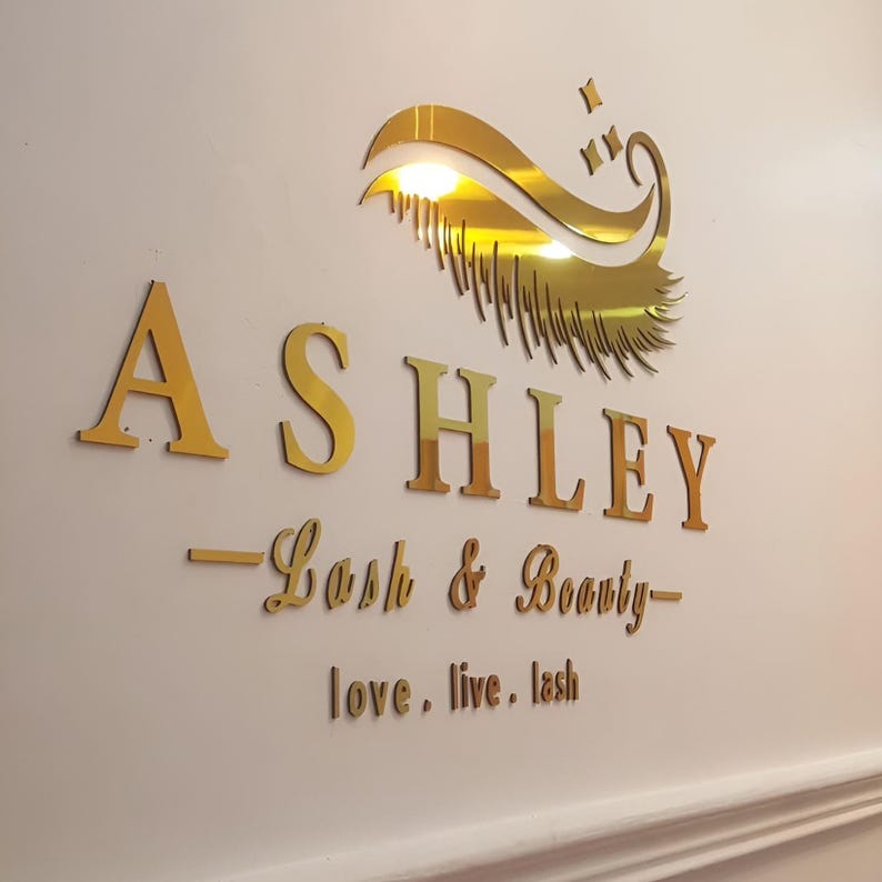 Salon Decor Sign, Laser Cut Sign, Custom Business Sign, Reception Logo ...