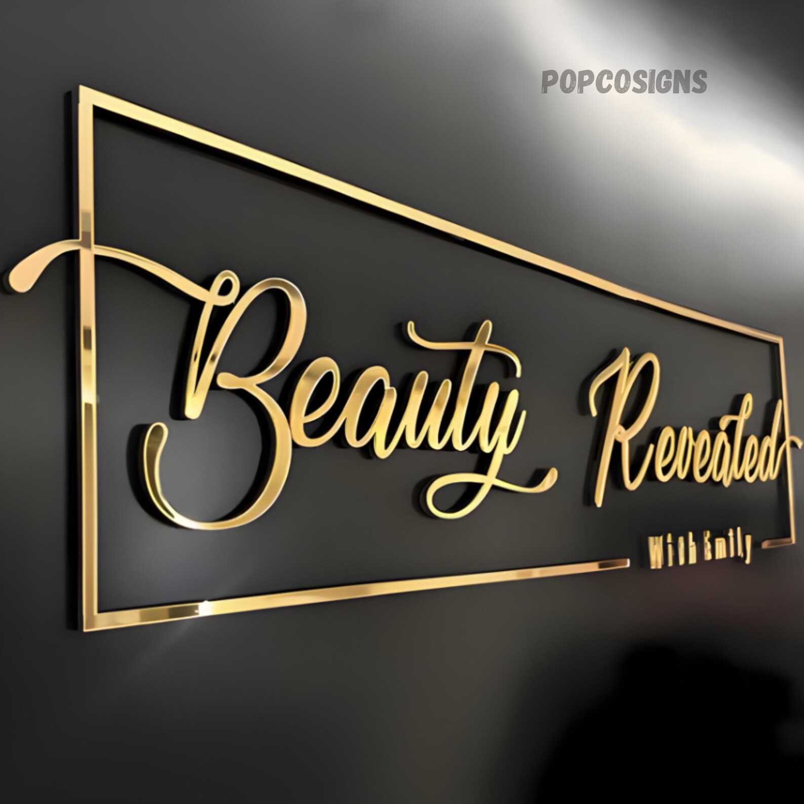 Custom Business Logo : Beauty Salon Sign, 3D Signboard, Reception Decor ...