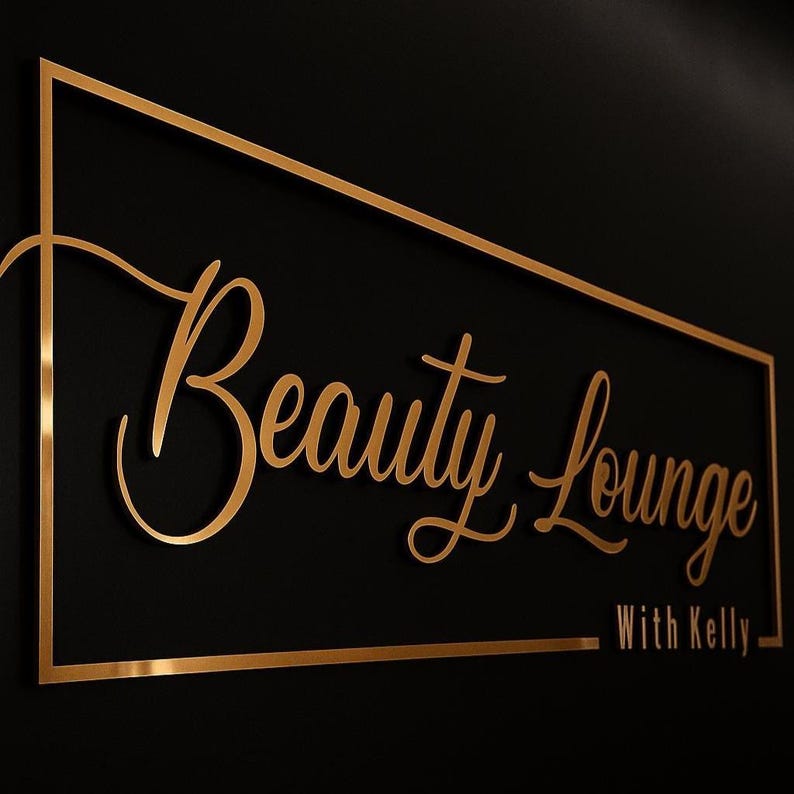 Salon Decor Sign, Laser Cut Sign, Custom Business Sign, Reception Logo ...