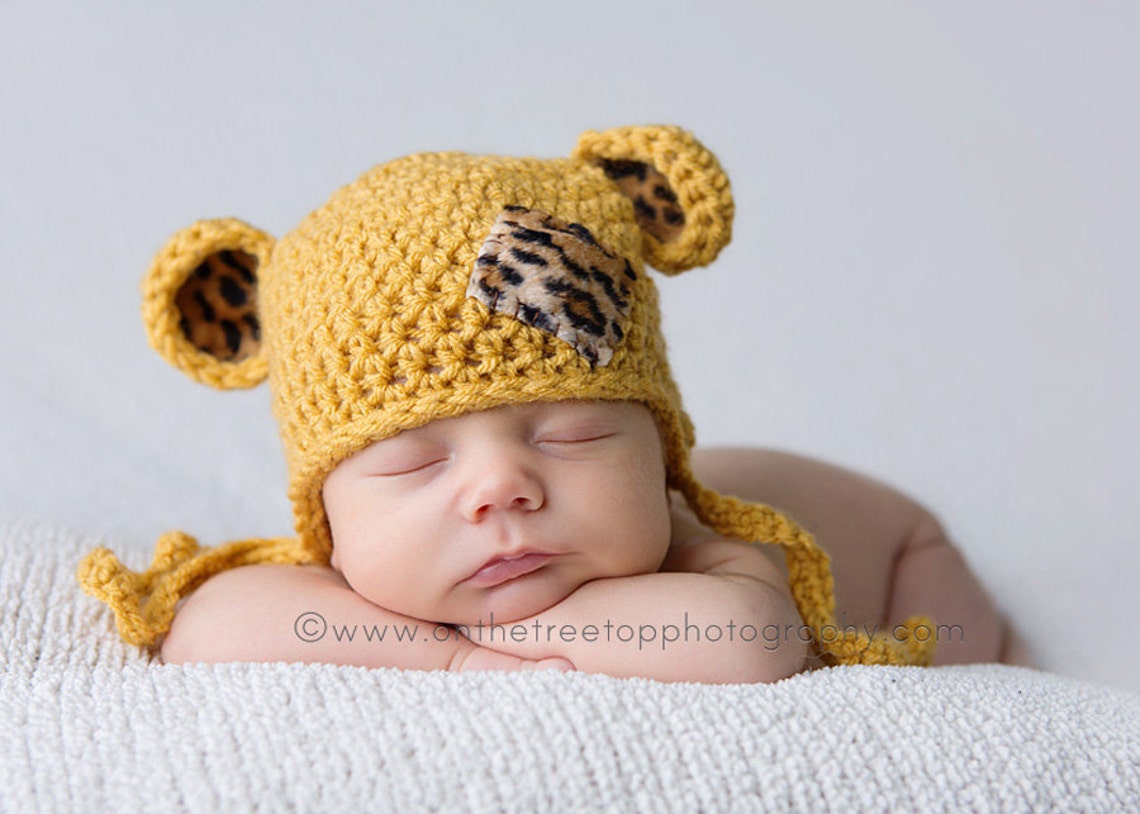 NEWBORN Hat, Baby Boy Leopard Hat, Baby Girl Leopard Hat, Baby Leopard ...