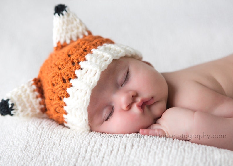 NEWBORN Baby Fox SET Fox Boy Hat and Diaper Cover Fox Girl | Etsy