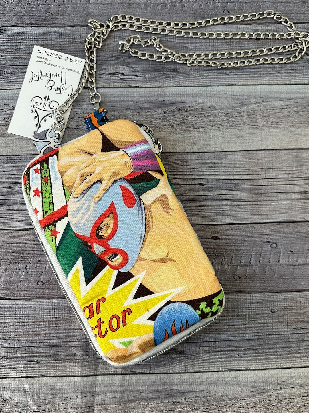 Luchador Wallet Crossbody, Mexican-themed Gift, Cultural Wallet ...