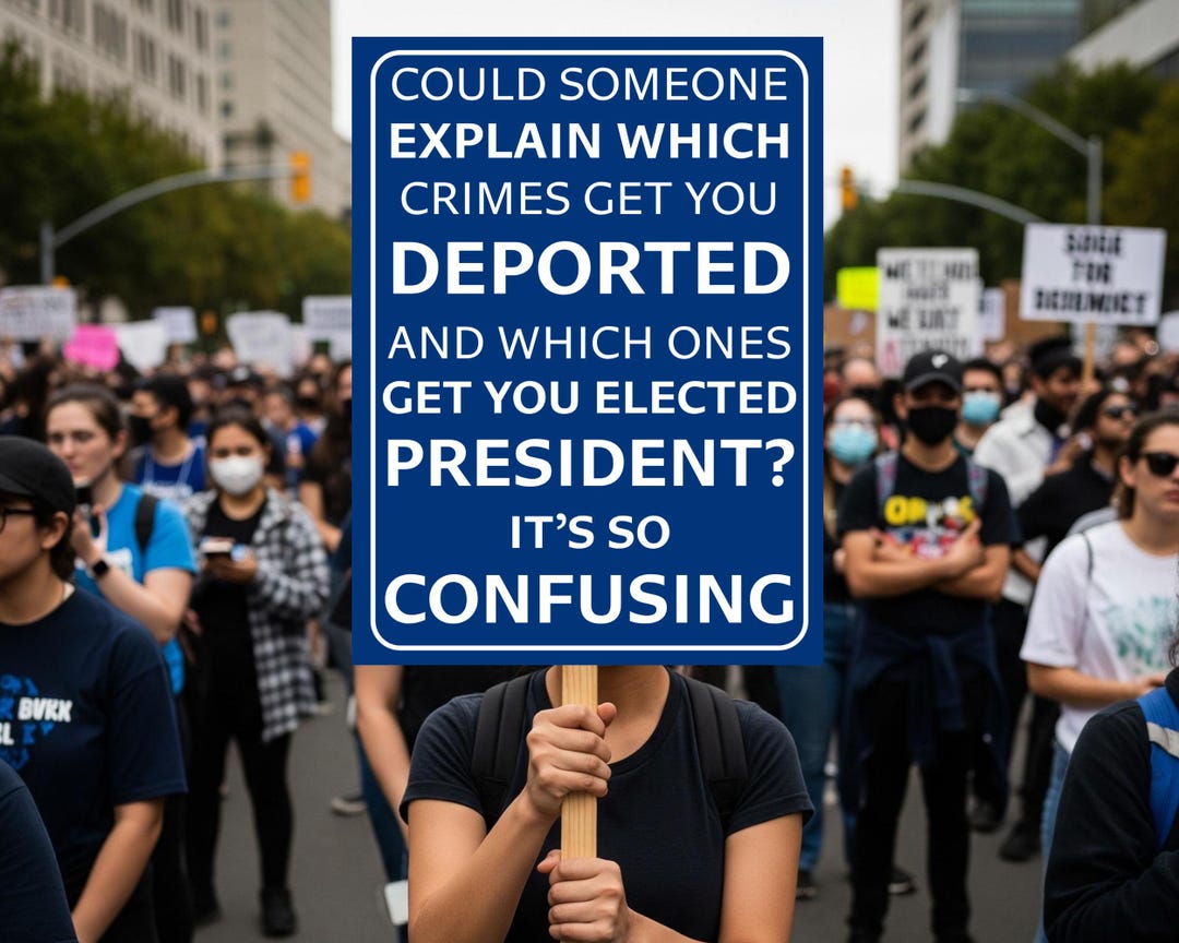 Which Crimes Get You Deported Political Protest Sign,anti Trump Signs ...