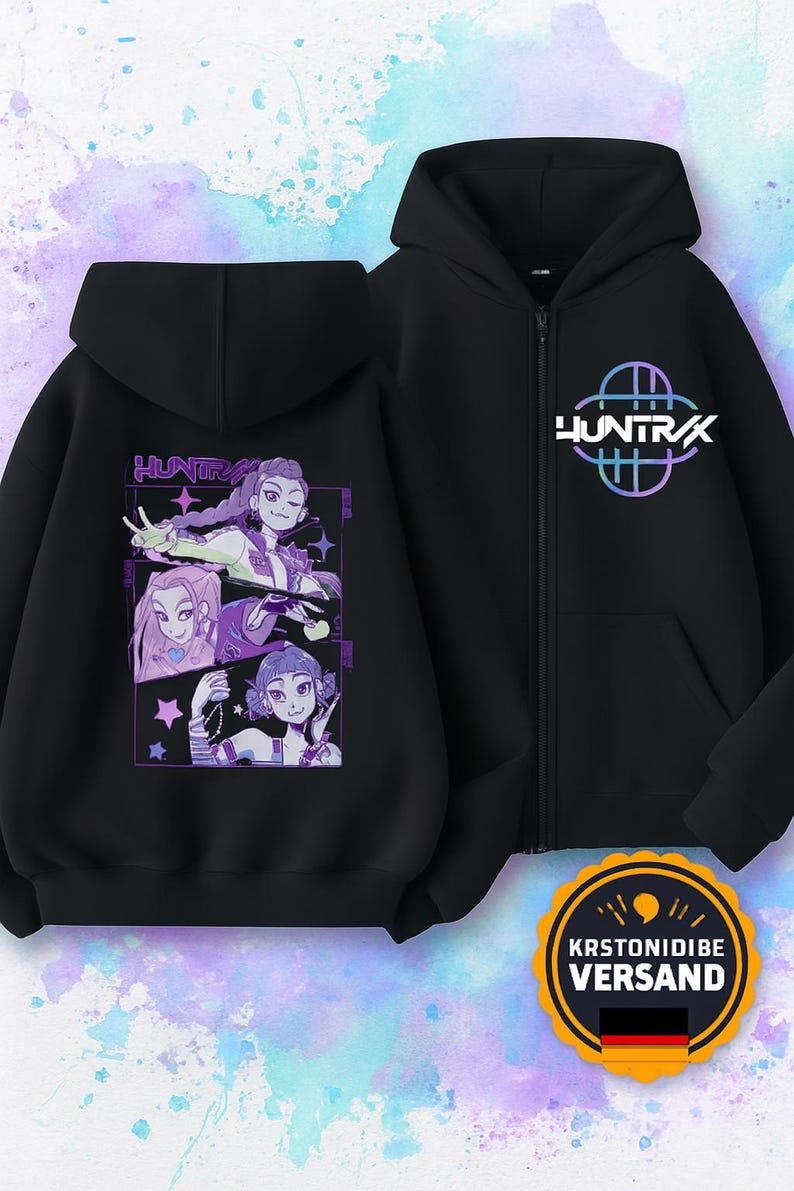 Hoodies for Kids: Huntrix Kpop Zip-up Sweatshirt - Etsy
