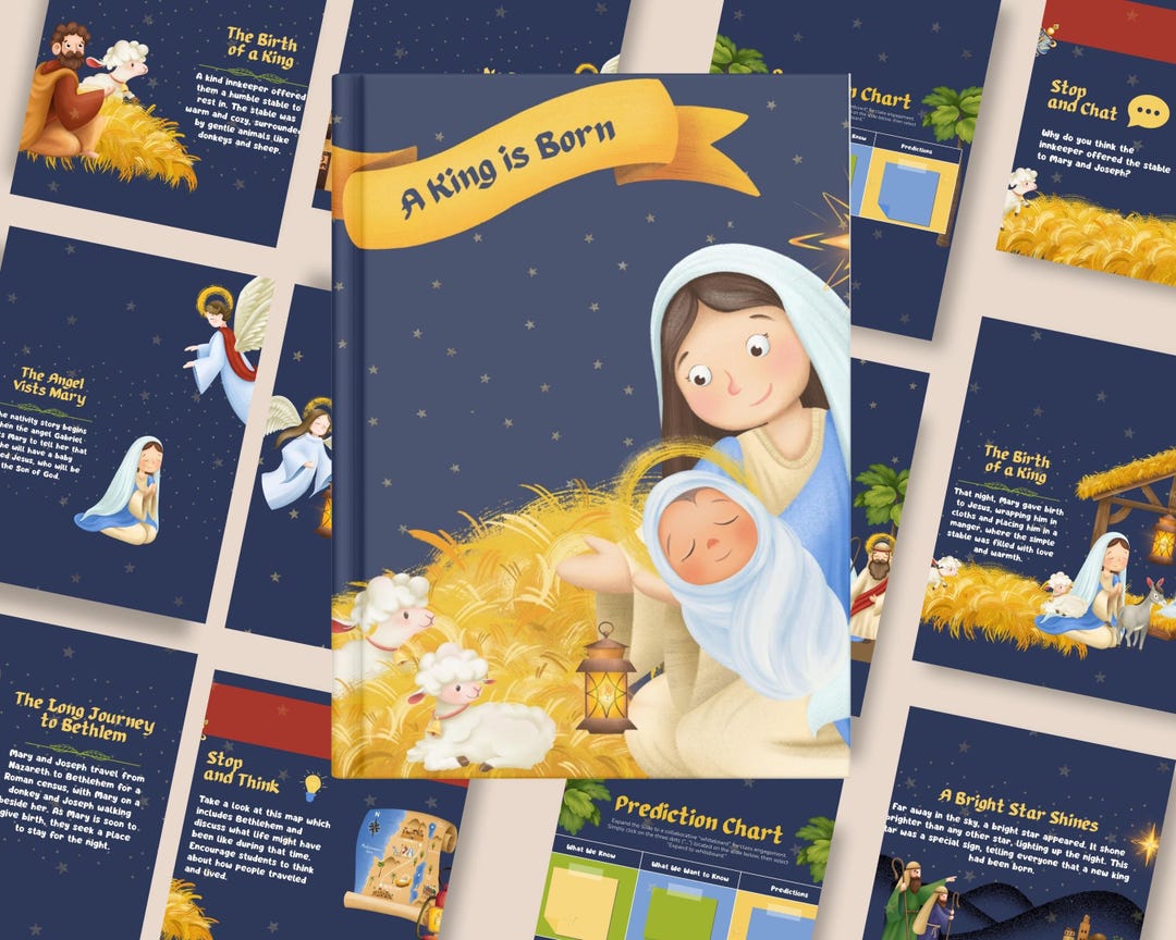 Printable Nativity Flashcards for Kids | Jesus Birth Story Christian ...