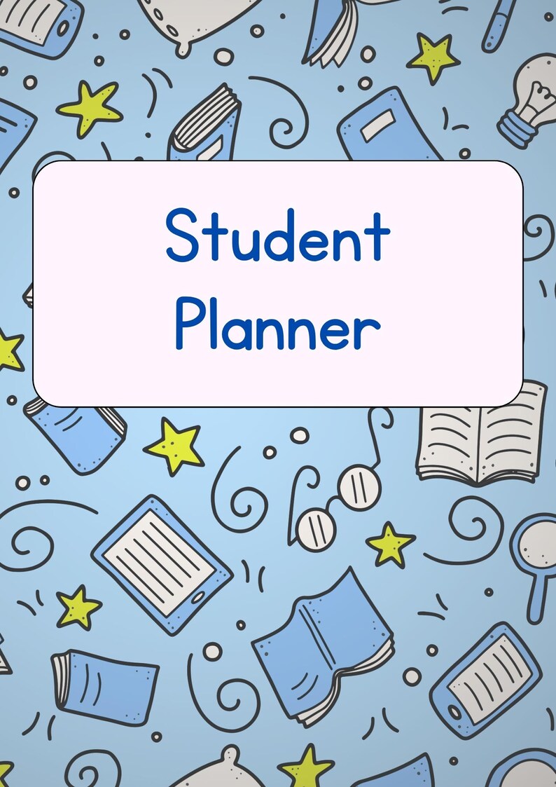 Student Planner Printable Canva Template Editable Academic Organizer 12 ...
