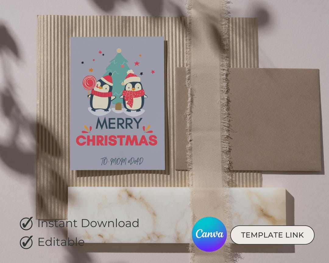 Digital Download Greeting Card | Christmas DIY Digital Card | Holidays ...
