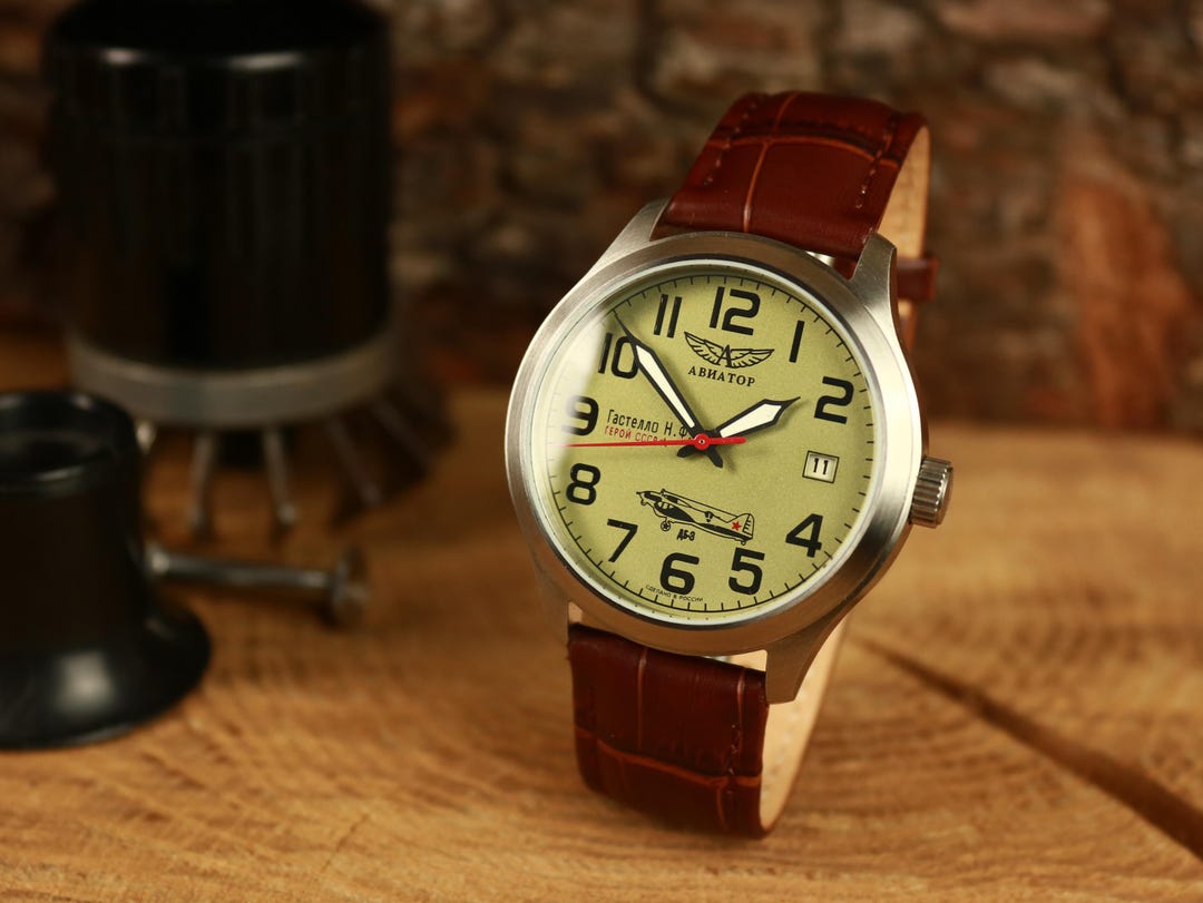 Soviet Aviator Watch “gastello N.F.” | Vintage Mechanical Pilot Watch ...