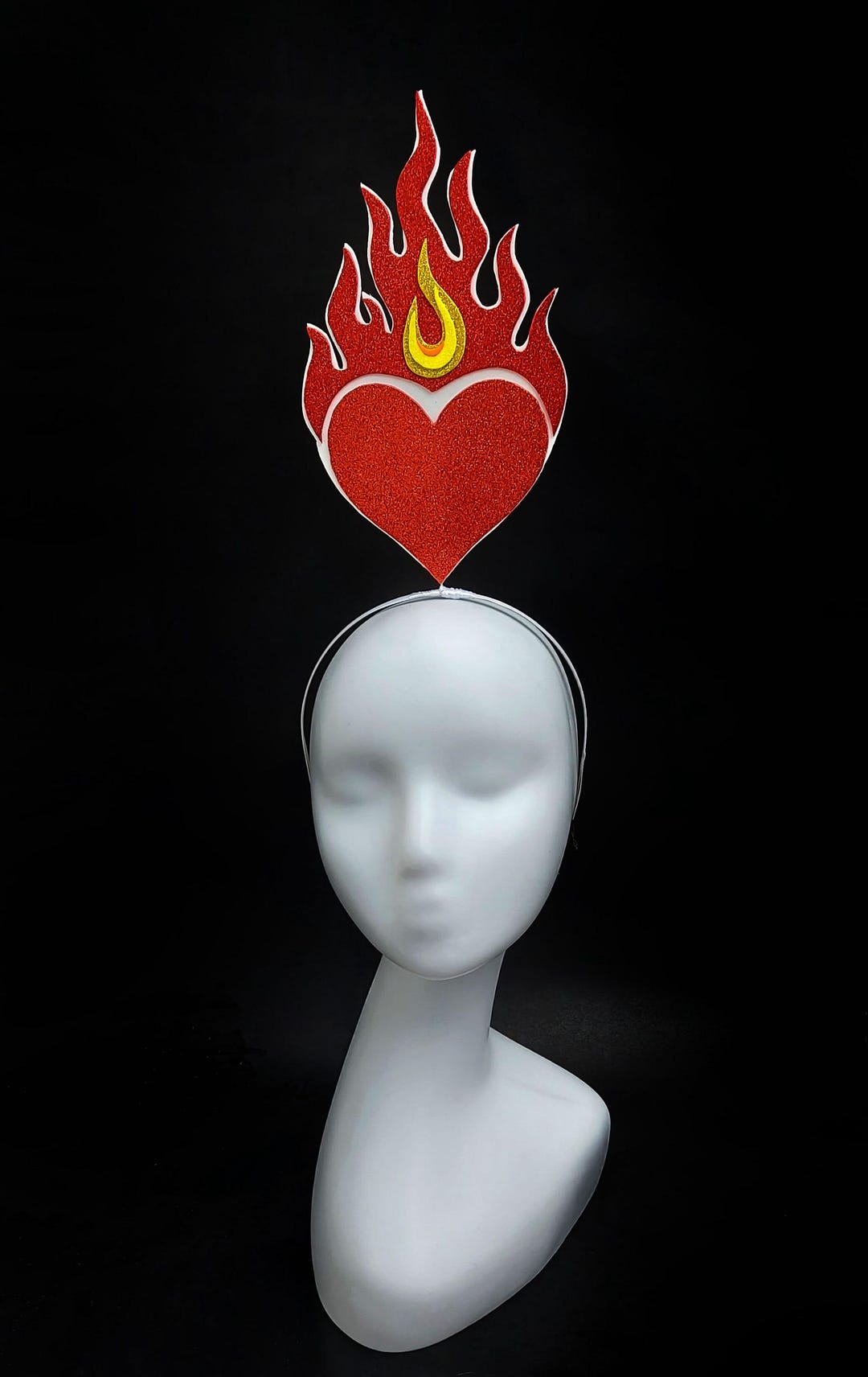 Flaming Heart Headband, Red Fire Tiara, Valentine Costume - Etsy
