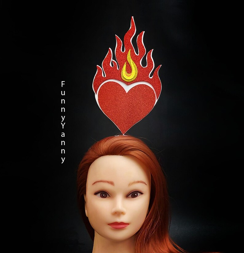 Flaming Heart Headband, Red Fire Tiara, Valentine Costume - Etsy