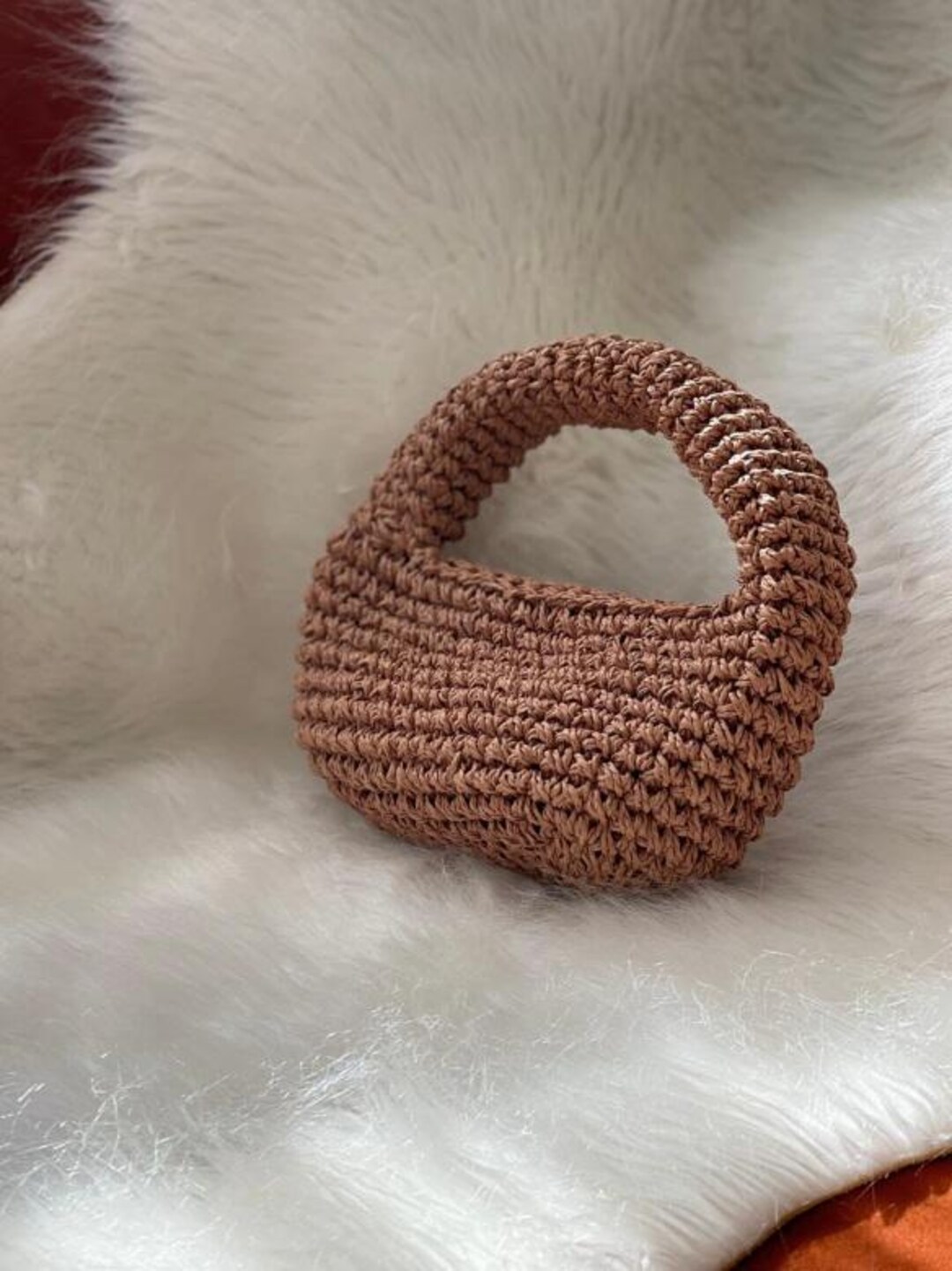 Mini Woven Straw Clutch – Small Casual Handbag for Women – Summer Bag ...