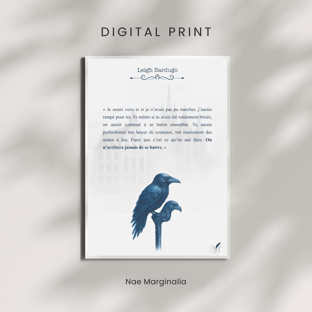 Six of Crows Kaz Brekker Poster – Printable Quote | Literary Wall Art ...