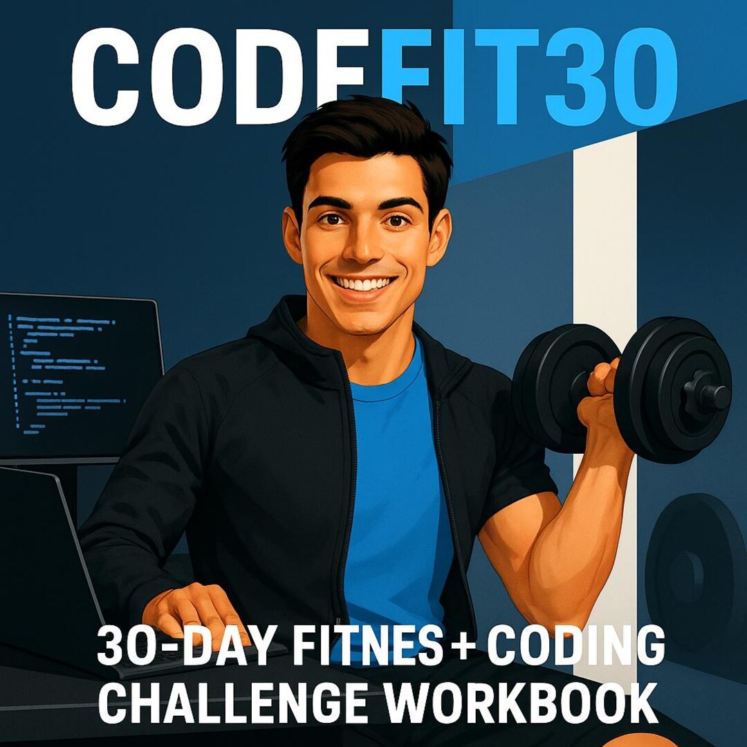 30-day Coding + Fitness Challenge Workbook | Self Improvement PDF | Beginner Python, HTML, JS ...