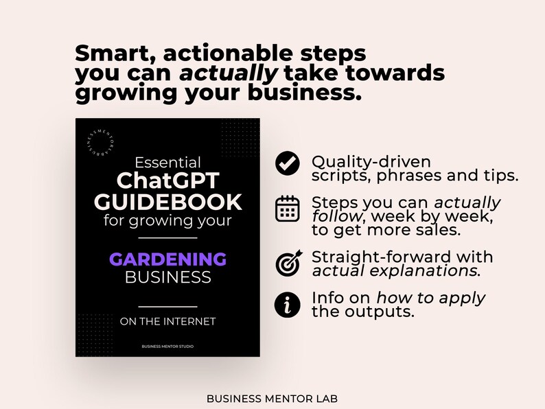 Chatgpt Guidebook for Gardening Business Growth (PDF Download) - Etsy