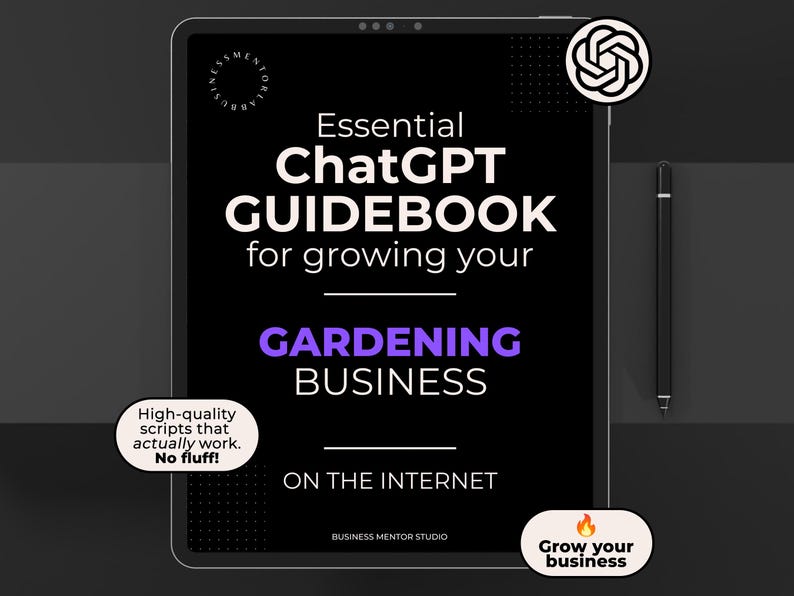Chatgpt Guidebook for Gardening Business Growth (PDF Download) - Etsy