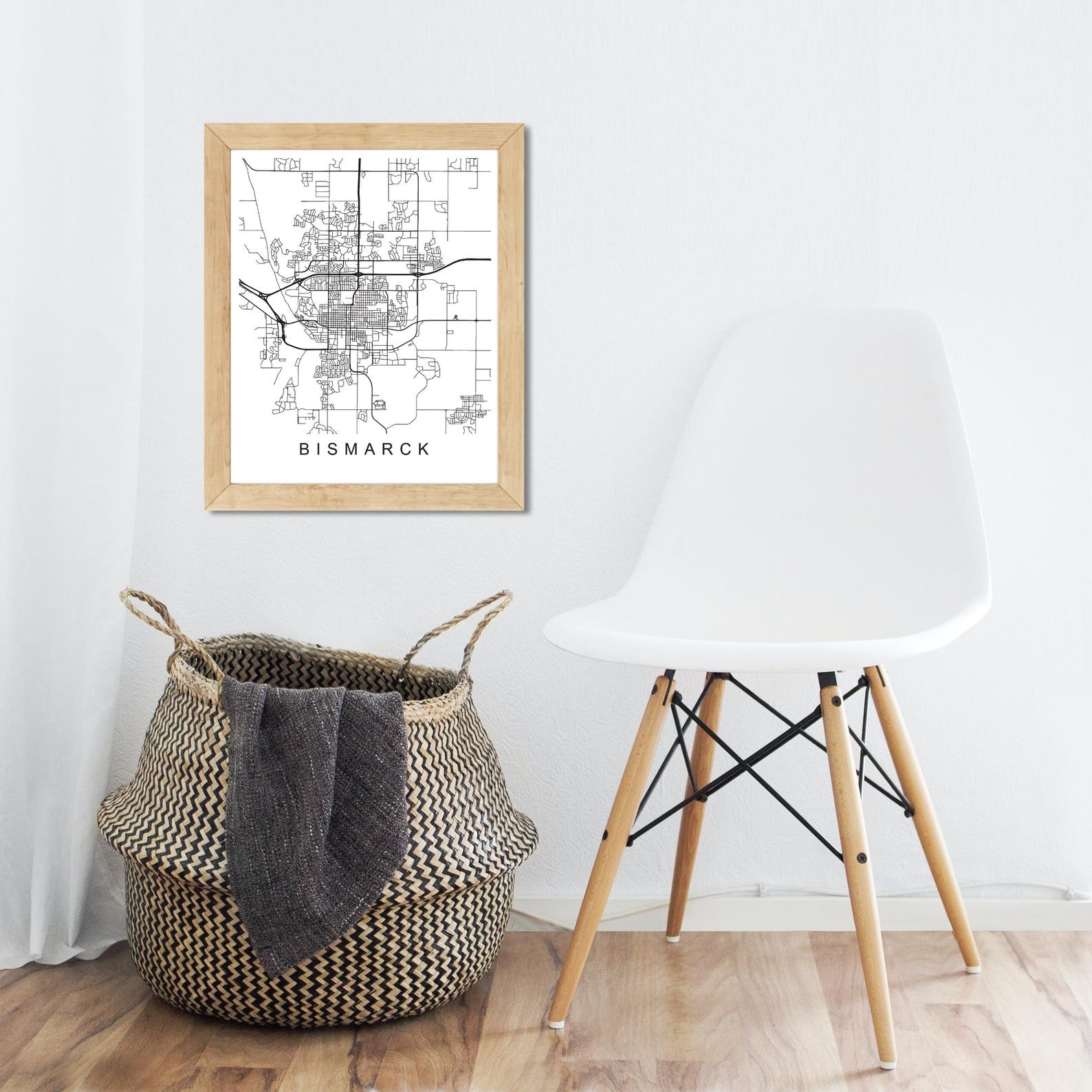Bismarck City Map Print, Printable City Poster, Digital Download Map ...