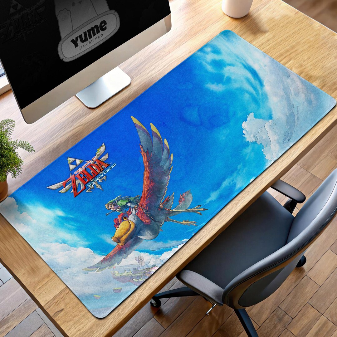 Zelda Skyward Sword Gaming Mouse Pad, Legend of Zelda Desk Mat, Fantasy ...