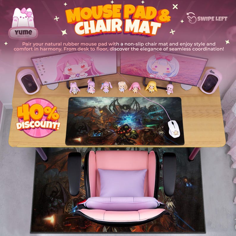 World of Warcraft Mouse Pad: Epic Heroes Desk Mat - Wow Gamer Gift - Etsy