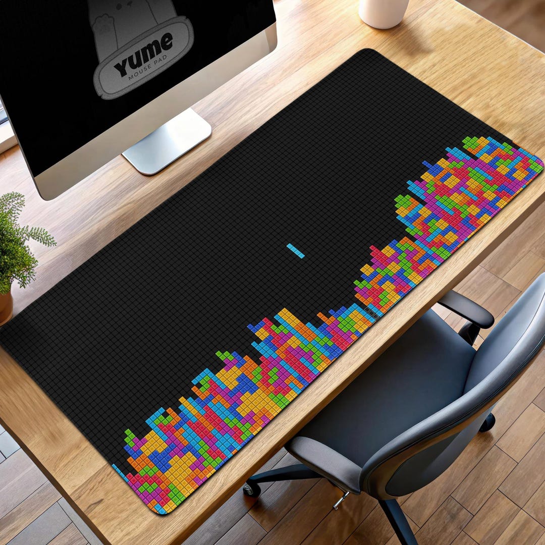 Tetris Gaming Mouse Pad, Retro Puzzle Desk Mat, Large Arcade Mousepad ...