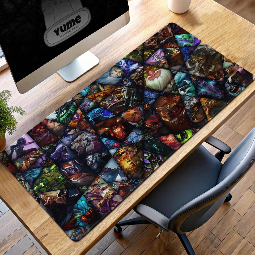 Dota 2 Hero Collage Mouse Pad – Legendary Radiant Vs Dire Champions ...