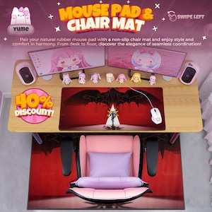 ULTRAKILL Mouse Pad – V1 Silhouette With Red Mechanical Angel Scene ...