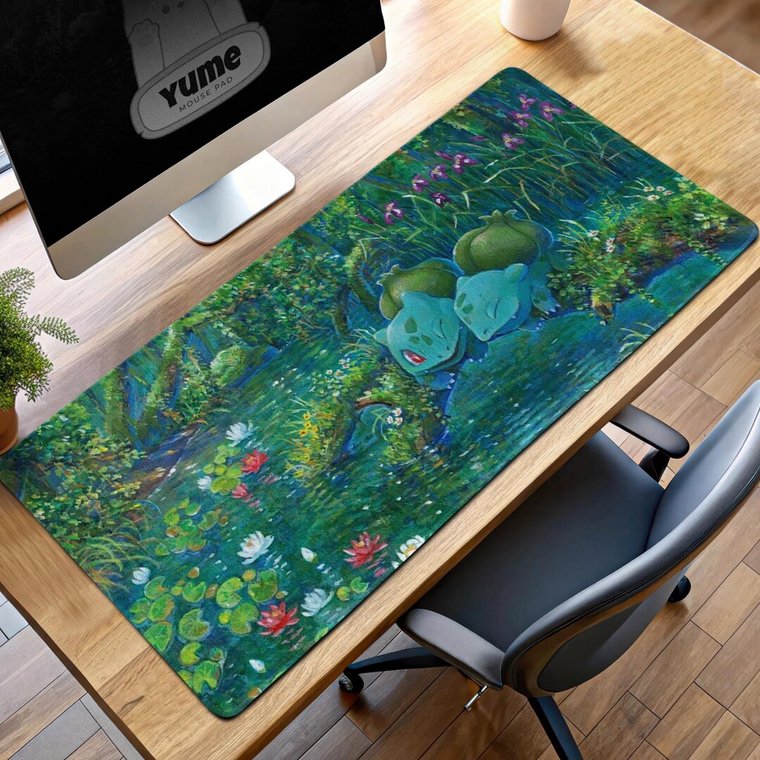 Bulbasaur Forest Desk Mat - Pokémon Nature-themed Gaming Mouse Pad ...