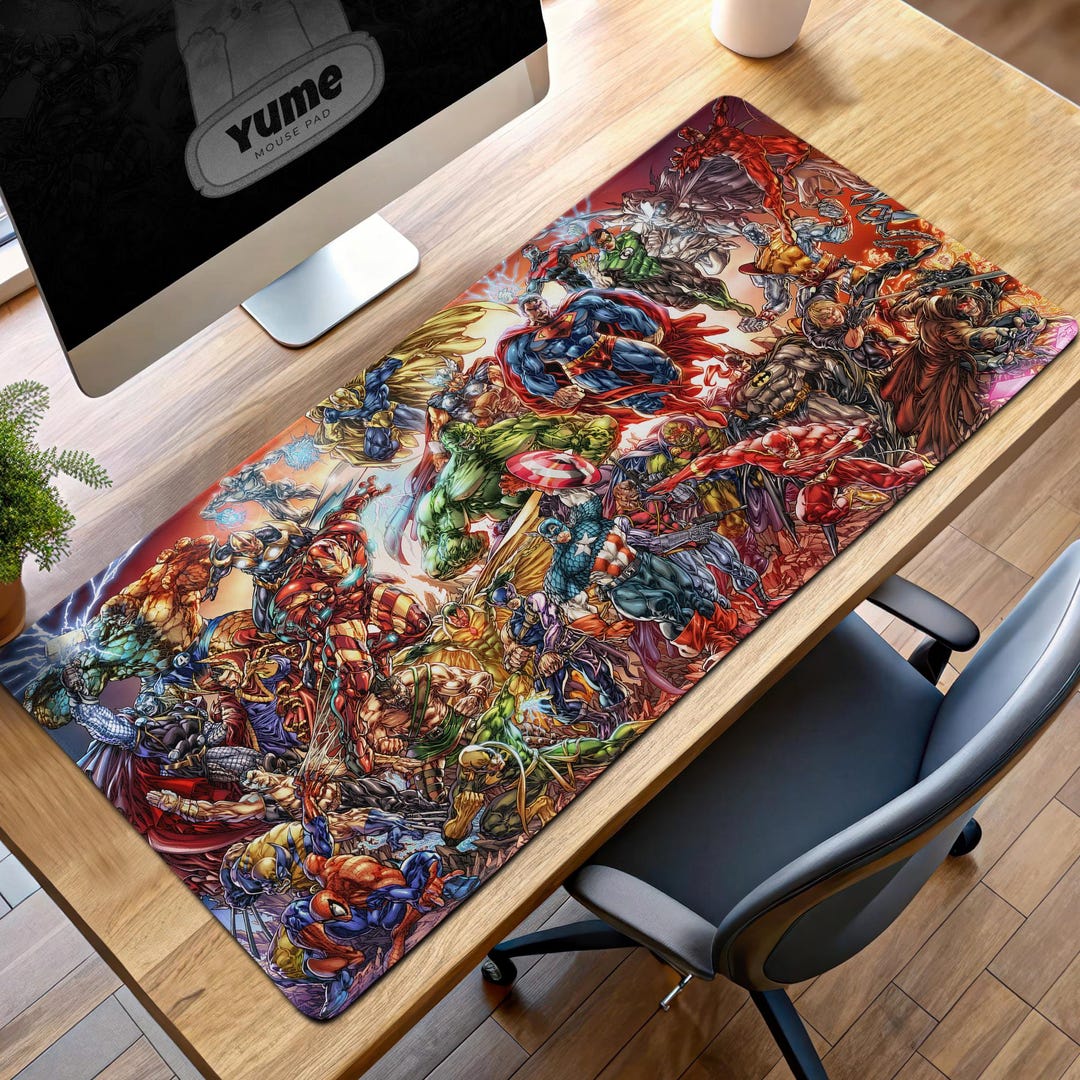 Marvel Gaming Mouse Pad, Superhero Crossover Desk Mat, Comic Legends ...
