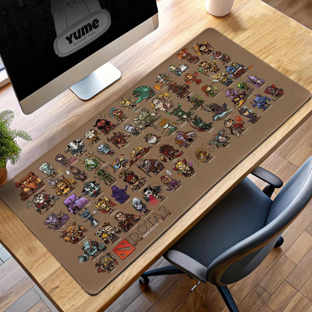 Dota 2 Chibi Heroes Gaming Mouse Pad, Cute MOBA Desk Mat, Esports ...