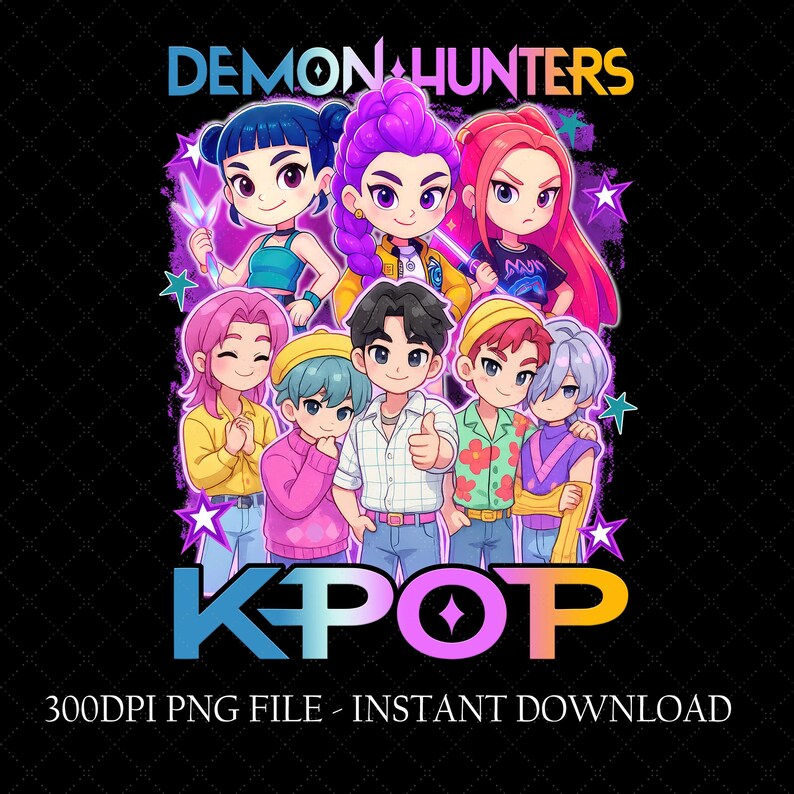 Kpop Demon Hunters Png, Saja Boys Png, Saja Girls Png, Kpop Fan Shirt ...