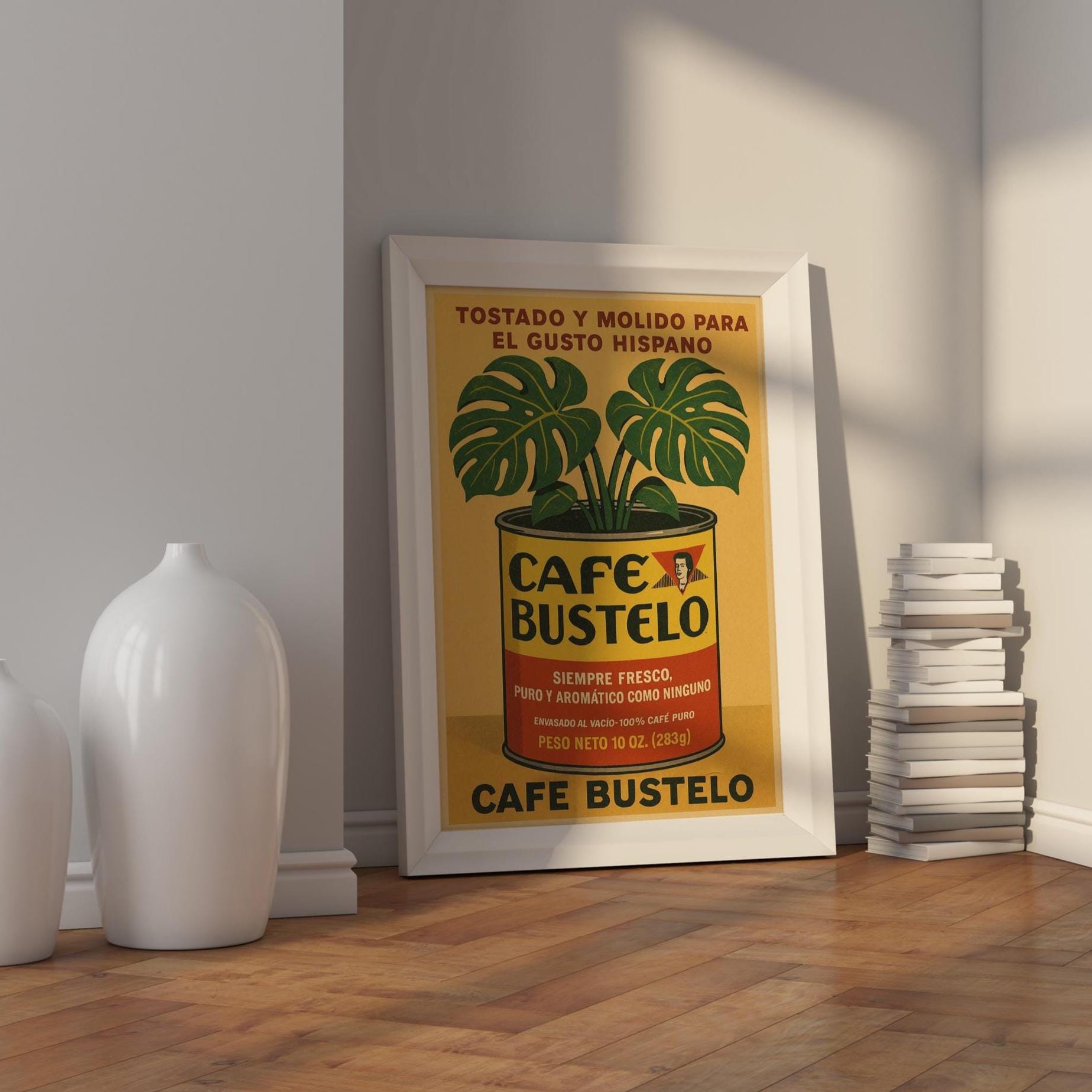 Vintage Cafe Bustelo Coffee DIGITAL PRINT Poster, Retro Coffee Poster ...