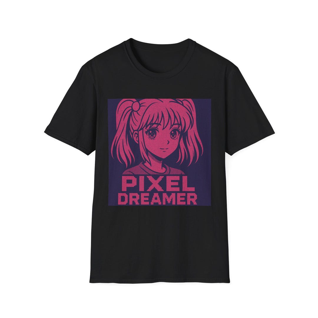 Pixel Dreamer Graphic T-shirt | Retro Anime Tee for Fans | Perfect Gift ...