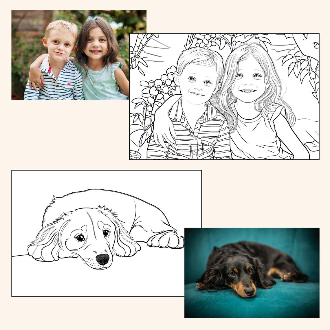 Custom Coloring Book Pages, Personalised Photo to Coloring Page ...