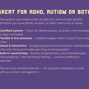 Gamified ADHD Planner Bundle | Neurodivergent Printable Tracker Set ...