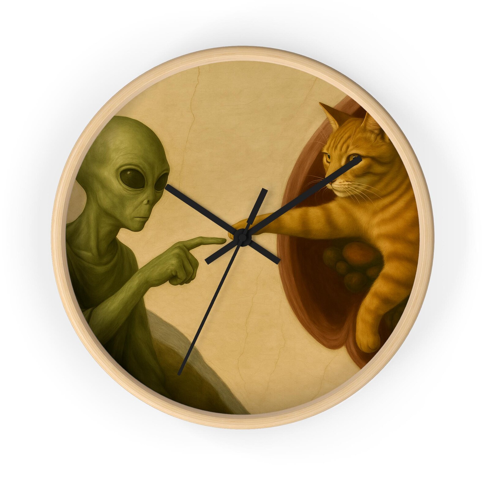 Alien Cat Wall Clock: Quirky Sci-fi Home Decor - Etsy
