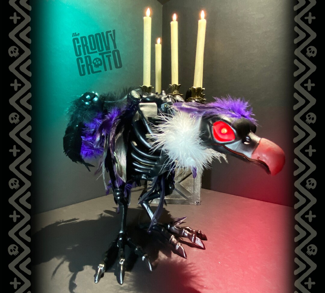 Custom Animatronic Vulture Gothic Skeleton Decor Oddities and ...
